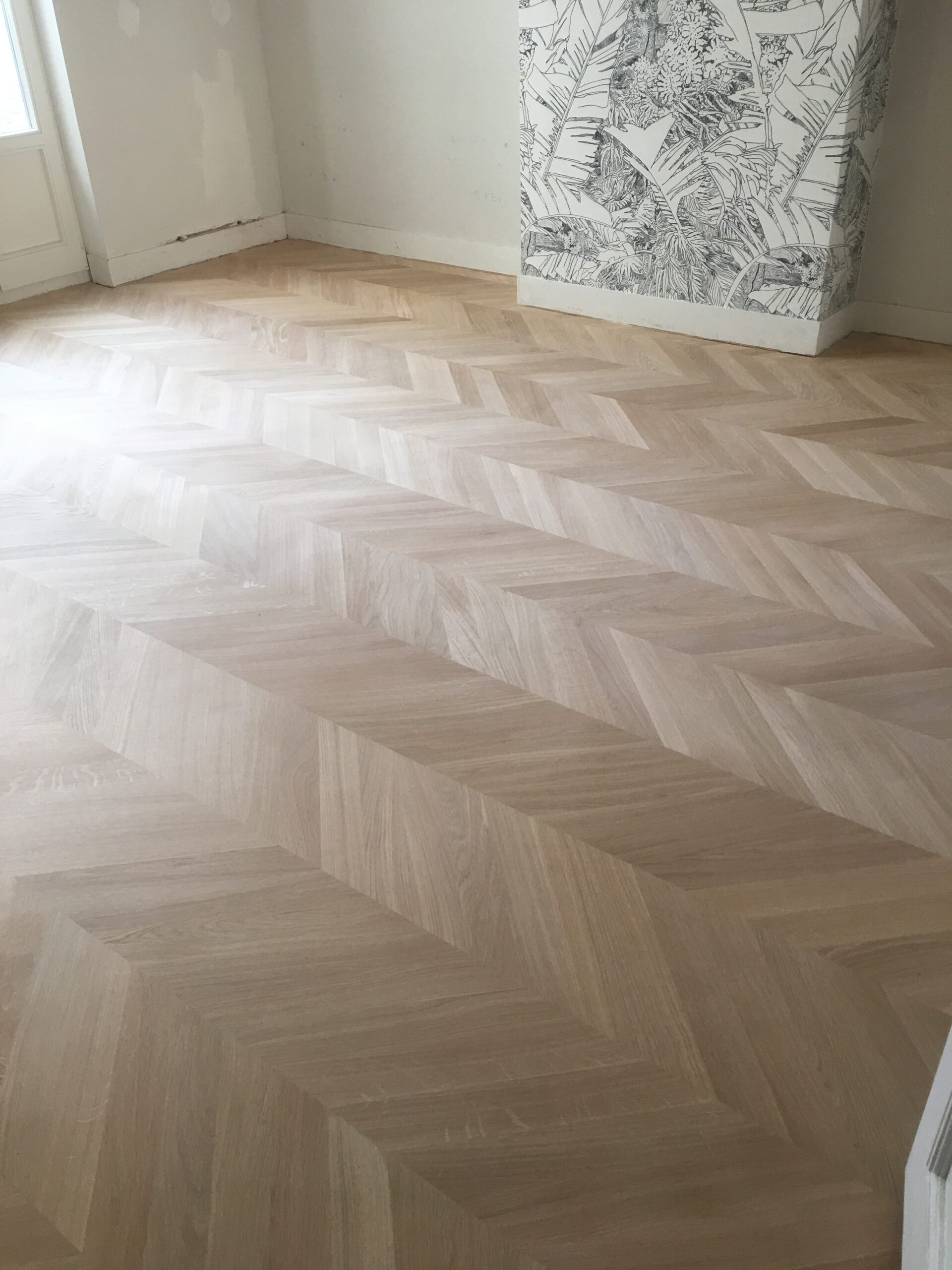 Pointe de Hongrie sur vieux plancher - Studio Parquet